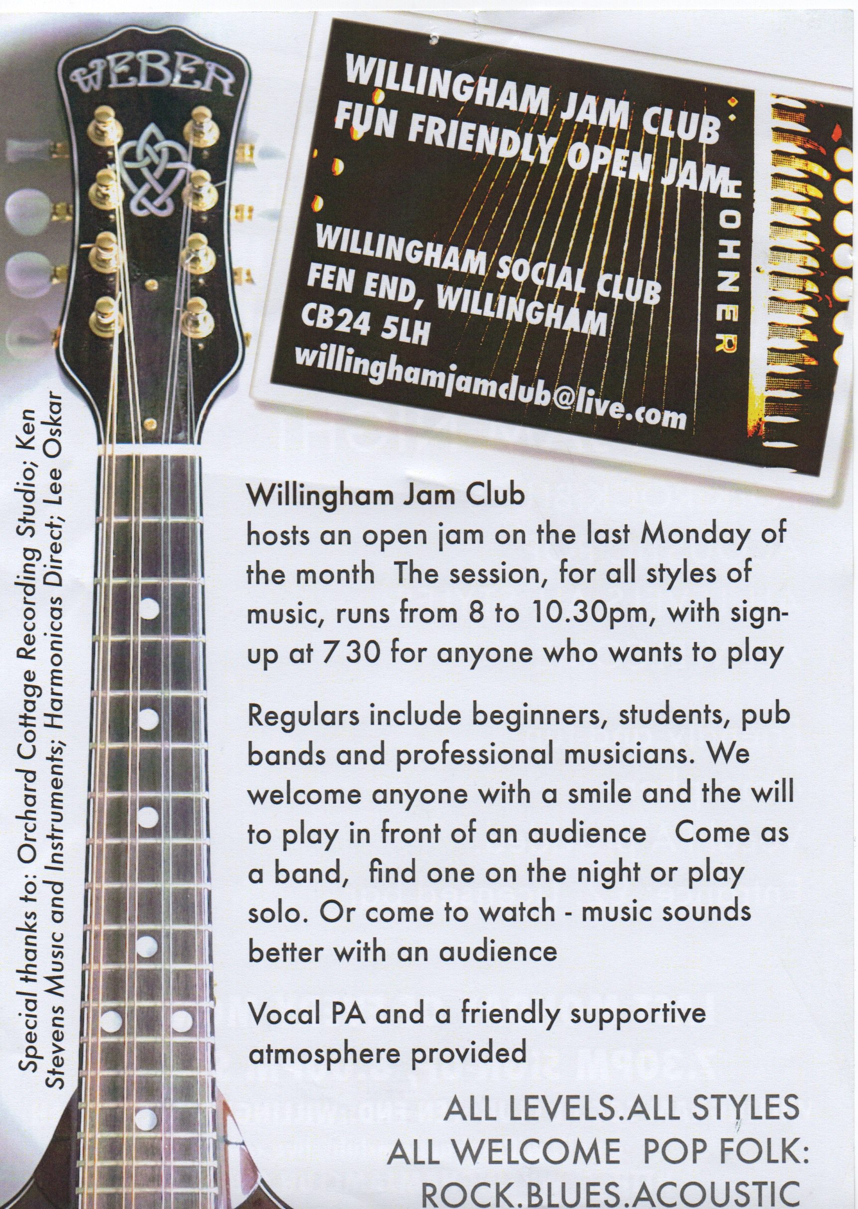 Jam Club – Open Music Night – Steve Lockwood – Musician – Composer ...